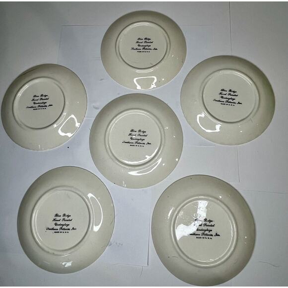 Blue Ridge | Dining | 6 Blue Ridge Southern Potteries Bluebell Bouquet ...